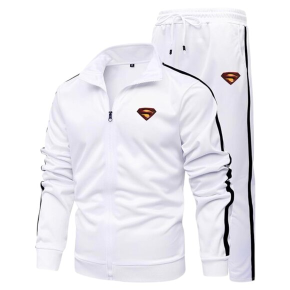 Shirts | Mens Superman Superhero Logo Tracksuit White | Poshmark